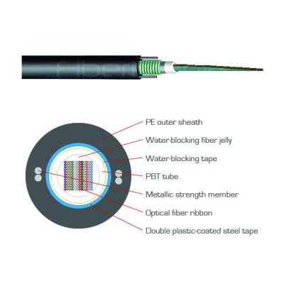 China GYDXTW Central Tube Outdoor Ribbon Fiber Cable 144 Core Customized for sale