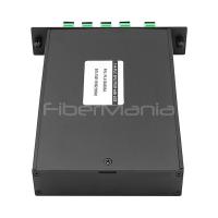 China Compact LGX Box PLC Splitter 1x4 with 7.2dB Insertion Loss for FTTH Networks 1260-1650nm for sale