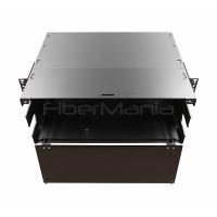 China 4U 19-Inch Fiber Patch Panel Rack Mount with 12 LGX Adapter Slots and 144-Core Capacity for sale
