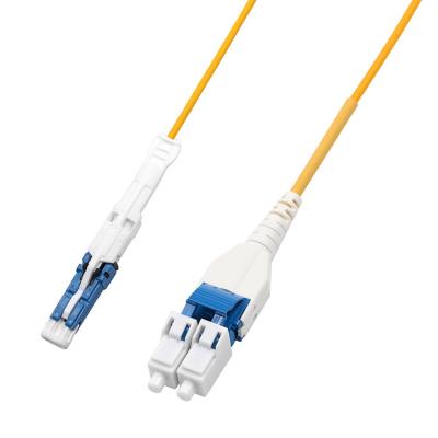 China CS UPC To LC UPC Uniboot Fiber Optic Patch Cable Single Mode OS2 OFNR 2.0mm Yellow for sale