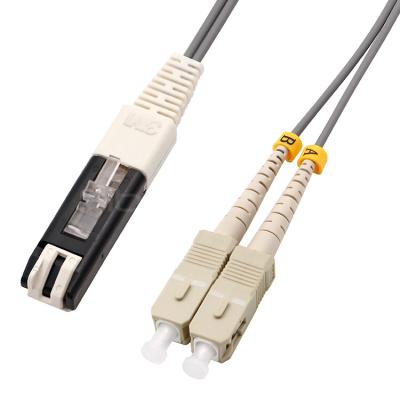 中国 VF45 から SC UPC 光ファイバーパッチケーブル デュプレックス 62.5/125 OM1 マルチモード LSZH 2.0mm グレー 販売のため