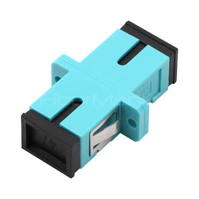 China SC UPC To SC UPC OM3 Fiber Optic Adapters Multimode Simplex Plastic for sale
