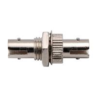 China ST to ST Multimode Simplex Metal Fiber Optic Adapter Coupler with Red Cap 126μm for sale