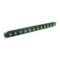 China 1U 19-Inch Fiber Optic Patch Panel 12 Port SC Simplex Single/Multimode Adapter for Data Centers for sale
