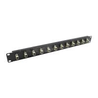 China 1U 19-Inch Fiber Optic Patch Panel 12 Port SC Simplex Single/Multimode Adapter for Data Centers for sale