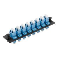 China 8-Port LC Fiber Optic Adapter Panel - 129x29mm High-Density Patch Panel for Single Mode & Multimode Applications for sale