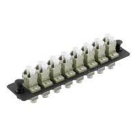 China 8-Port LC Fiber Optic Adapter Panel - 129x29mm High-Density Patch Panel for Single Mode & Multimode Applications for sale