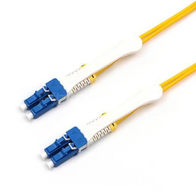 China LC UPC To LC UPC Fiber Optic Cable Duplex Single Mode With Pull Tab for sale