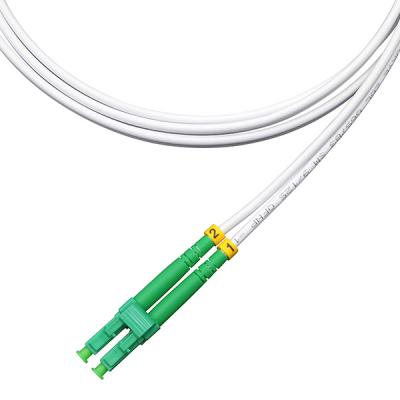 China Indoor LC APC To LC APC Patch Cord , Duplex Single Mode OS2 Fiber Cable for sale