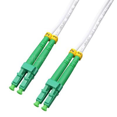 China Indoor LC APC To LC APC Patch Cord , Duplex Single Mode OS2 Fiber Cable for sale
