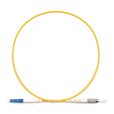 China LC UPC To DIN UPC Simplex Optical Fiber Cable Single Mode OS2 OFNR 2.0mm Yellow for sale