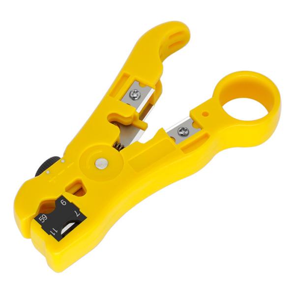 Strumento universale di stripping per Ethernet coassiale rotondo e piatto RG59 RG6 RG7 RG11