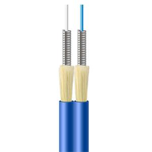 Quality GJSFJBV Duplex Armored Fiber Optic Cable 2 Core For LAN Backbones for sale