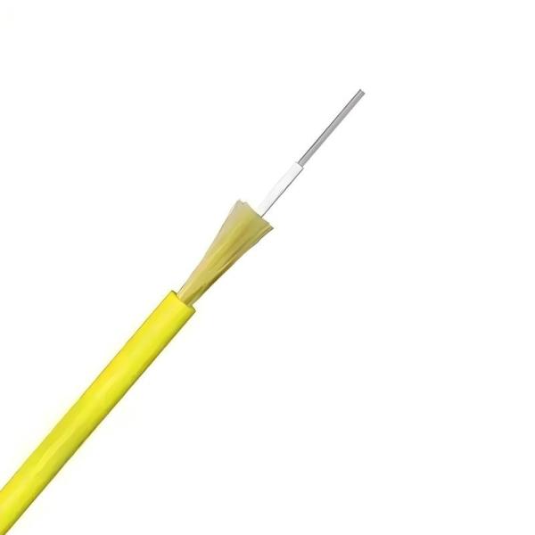 Quality Simplex Optical Fiber Cables Single Mode Yellow Fibre Optic Cable OS2 2.0mm PVC for sale