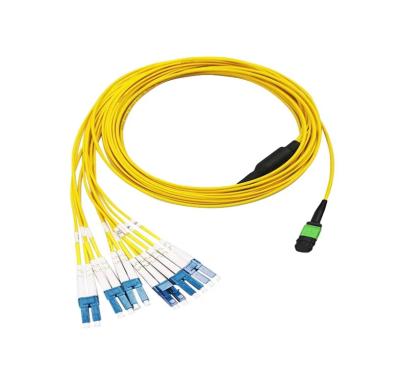 China Factory Direct 12/6 Core MPO to LC Fiber Optic Patch Cord with Dual Core for High-Speed Data Transmission for sale