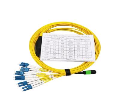 China Factory Direct 12/6 Core MPO to LC Fiber Optic Patch Cord with Dual Core for High-Speed Data Transmission for sale