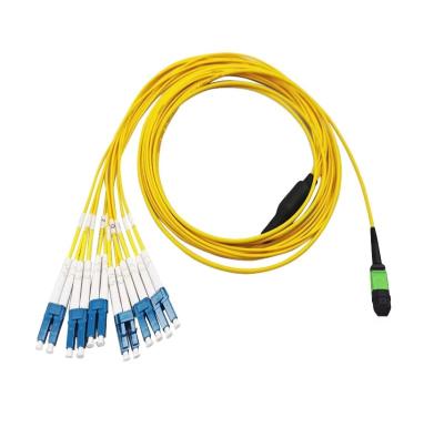 China Factory Direct 12/6 Core MPO to LC Fiber Optic Patch Cord with Dual Core for High-Speed Data Transmission for sale
