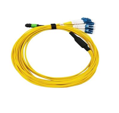China Factory Direct 12/6 Core MPO to LC Fiber Optic Patch Cord with Dual Core for High-Speed Data Transmission for sale