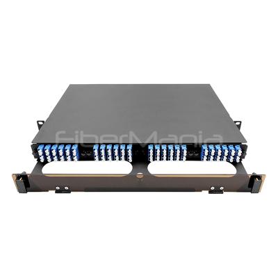 Китай 1U 19-дюймовая патч-панель MTP-12 Male MPO на 96 волокон для оптических сетей высокой плотности продается