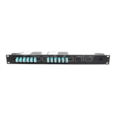 China 19inch 1U 36 Fibers MPO MTP Fiber Optical Patch Panel with Cassette and MTP-12 Rear Adapter for sale