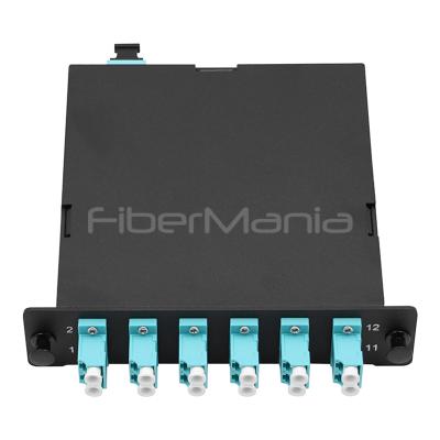 China MTP-LC Cassette Module with Zirconia Ceramic Sleeves Aluminium Body and MTP/MPO Standard Compliance for High Density Fiber Optic Networks for sale