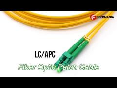 LC APC To SC APC Duplex 9/125 OS2 Single Mode LSZH Armored Patch Cable 3.0mm