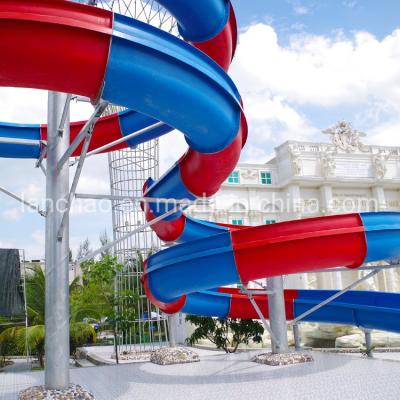 China Colorful Open Body Indoor Spiral Slide Amusement  Water Park Use for sale