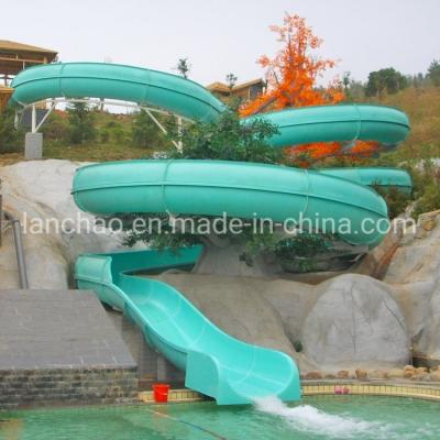 China Colorful Open Body Indoor Spiral Slide Amusement  Water Park Use for sale