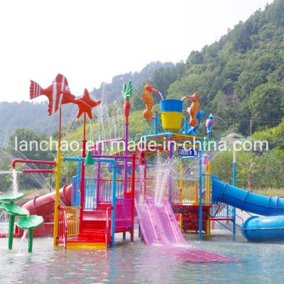 China Park Resort Splash Water Playground Equipment With Spiral Slide for sale