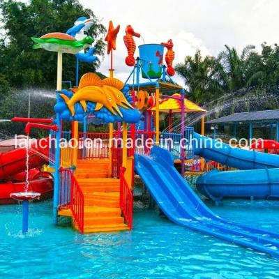 China Fiberglass Splash Water Park Playground Hot DIP Galvanizing With Bucket for sale