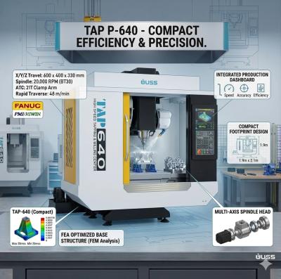 China TAP-640 Drilling and Tapping Center with 48000mm/min Rapid Speed, FANUC CNC System, and 20000rpm Spindle Speed for sale