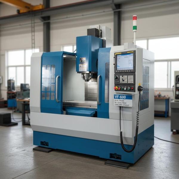 Quality VF-600 Vertical Machining Center with 20 Inches Travel, 50 X 20 Inches Table Size and 12000 RPM Spindle Speed for sale