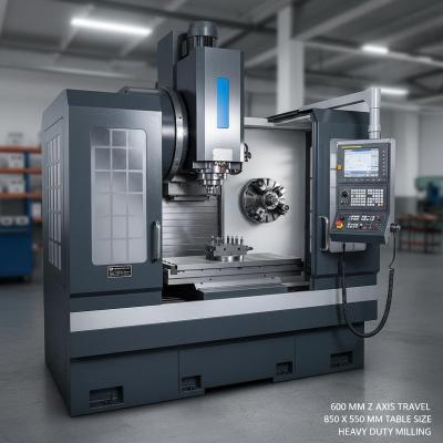 China 600 Mm Z Axis Travel High Speed VMC Machine Providing 850 X 550 Mm Table Size Suitable for Heavy Duty Milling Processes for sale