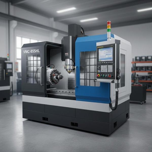 Quality VMC-855HL CNC Machine with 800 Mm X-Axis Travel 12,000 RPM Spindle Speed and 24-Tool Magazine Capacity for sale