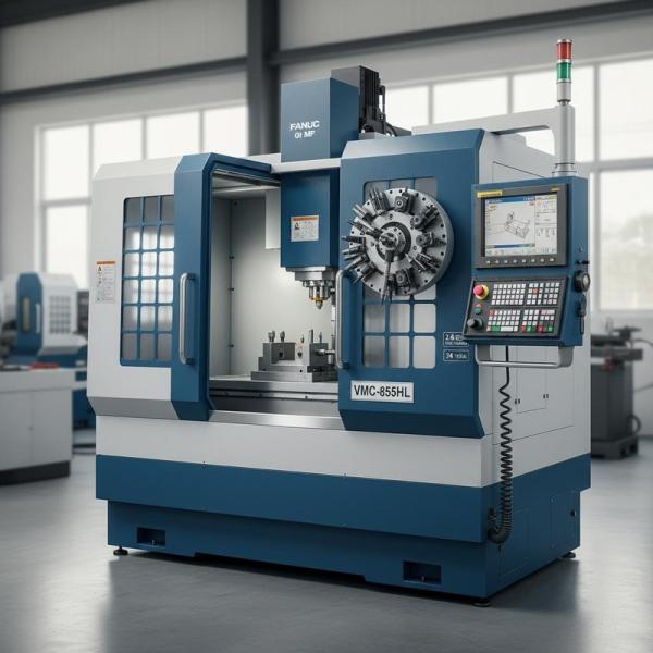 Quality VMC-855HL CNC VMC Machine with 2.8 Seconds Tool Change Time, 24 Tools Magazine, and Fanuc 0i MF Control System for sale