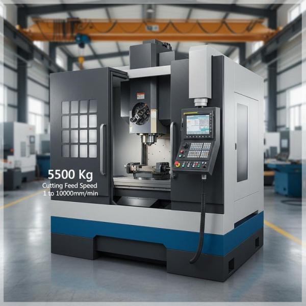 Quality 5500 Kg Machine Weight High Speed VMC Machine with Cutting Feed Speed 1 to 10000mm per Minute for Precision Milling for sale