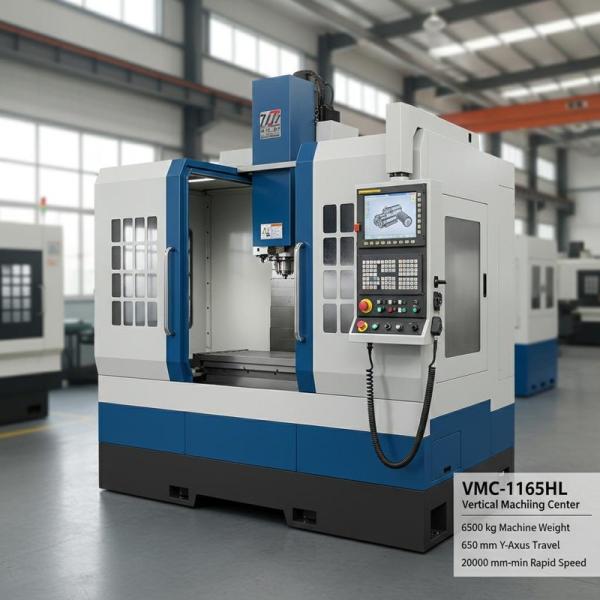 Quality VMC-1165HL Vertical Machining Center with 6500 Kg Machine Weight 650 Mm Y-Axis Travel and 20000 mm/min Rapid Speed for sale