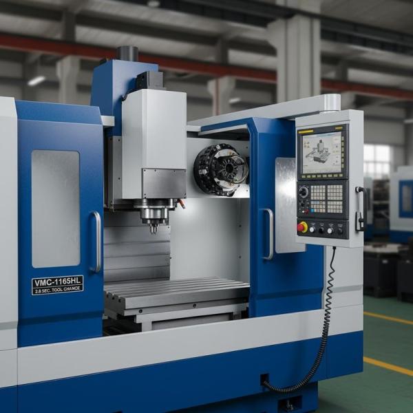 Quality VMC-1165HL High Speed VMC Machine with 2.8 Seconds Tool Change Time, Fanuc 0i-MF Control System, and 1100 x 650 mm Table Size for sale