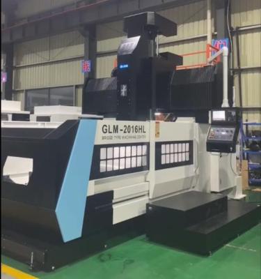 China GLM-2016HL Gantry Machining Center with FANUC System High Precision Double Column Bridge Mill for Large Molds for sale