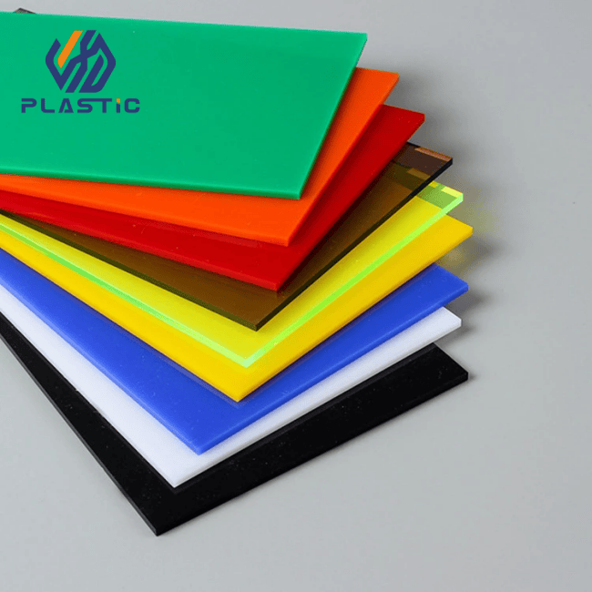 Color Acrylic Sheet product display showcasing various applications