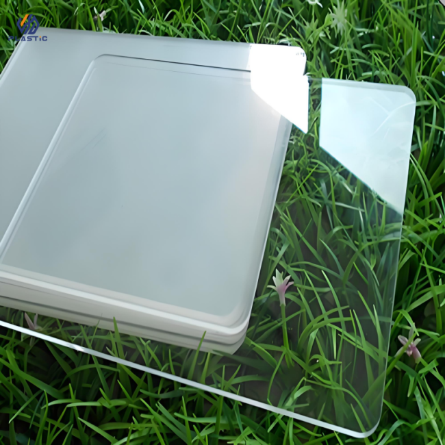 Acrylic sheet with protective film coating on both sides