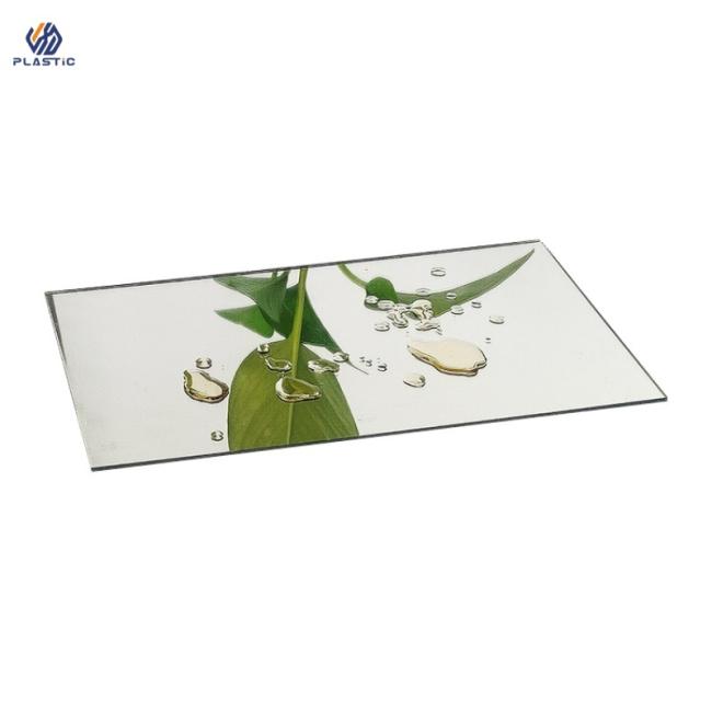 Close-up view of mirror acrylic sheet texture and finish