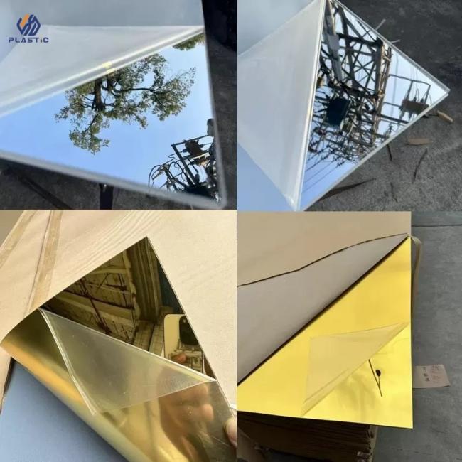 Close-up of Mirror Acrylic Sheet surface