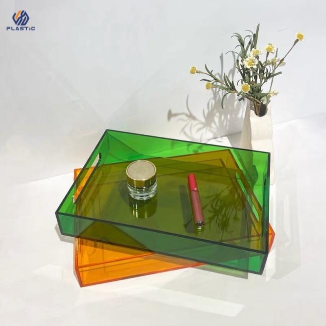 Acrylic storage tray in various colors