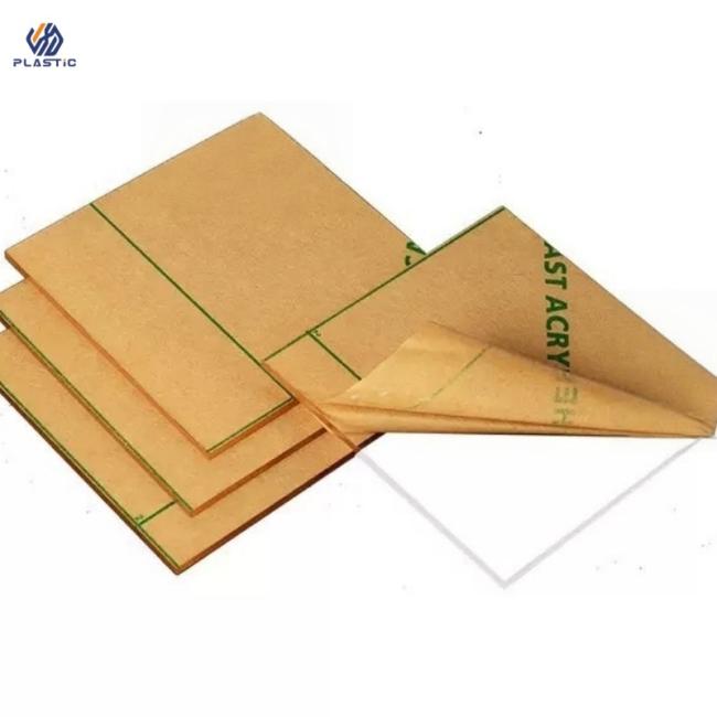 Acrylic sheet sample with protective film