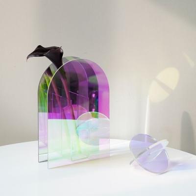 Cina Fogli di Perspex colorato rosso trasparente di doppio lato di colore dicroico iridescente in vendita