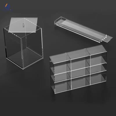 China Glossy Surface Acrylic Makeup Organizer Box Beauty Product Acrylic Cosmetic Box for sale