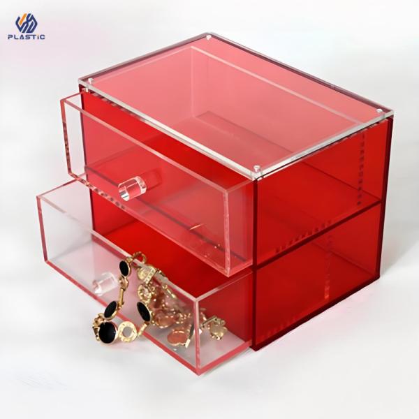 Quality Rectangular Shape Stackable Acrylic Storage Box For Jewelry Customizable for sale