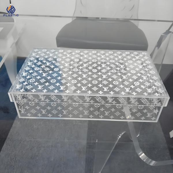 Quality Customimzed Logo Acrylic Storage Box , Virgin PMMA Acrylic Makeup Organizer Box for sale