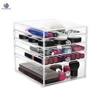 China Customized Size Acrylic Storage Box Makeup Organizer Rectangular Shape for sale